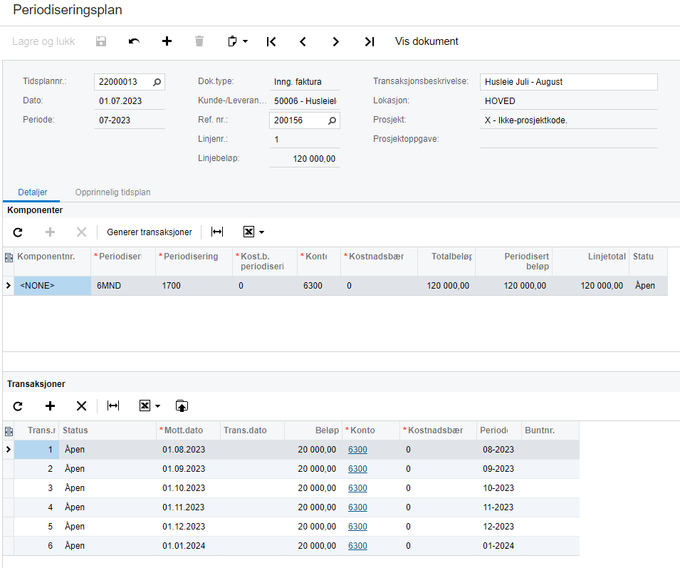 Periodisering - bli kvitt feilopprettet periodiseringsplan