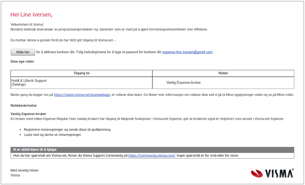 Visma Software AS Kundeportal