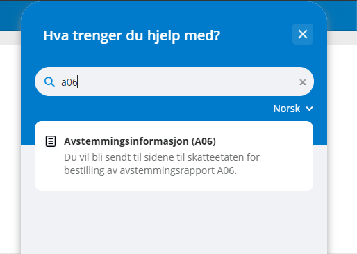 Bestill avstemmingsinformasjon i Altinn - Skjema A06 - A07