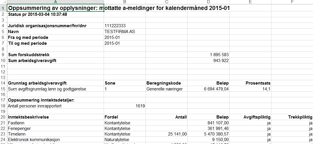 Bestill avstemmingsinformasjon i Altinn - skjema A06