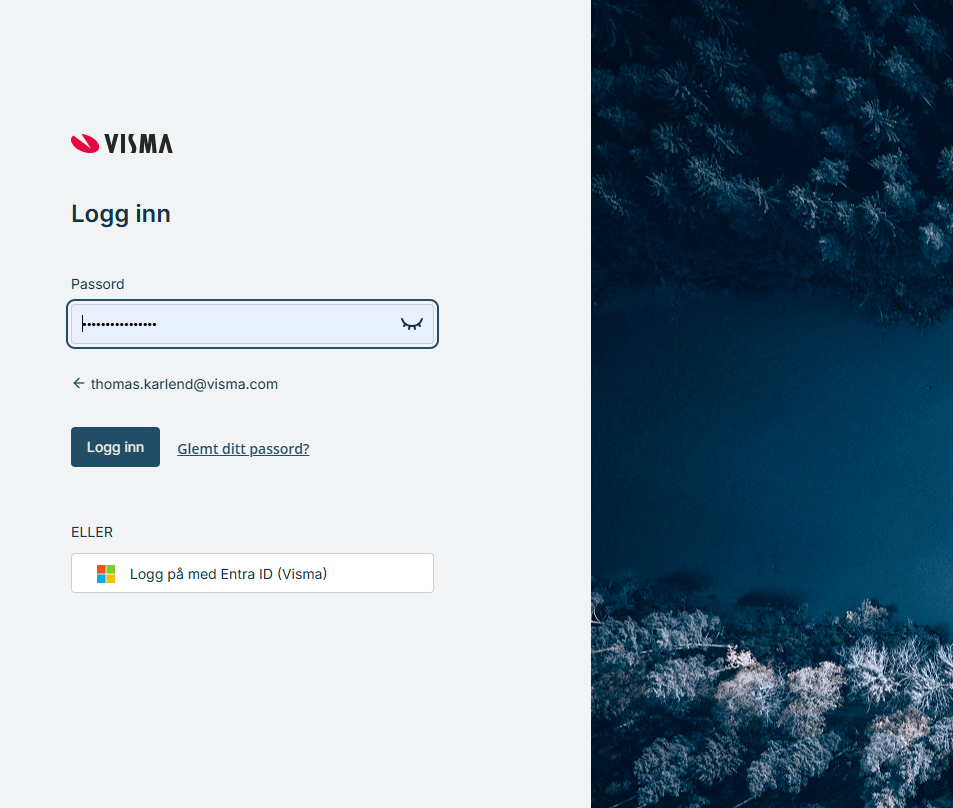Visma Connect login