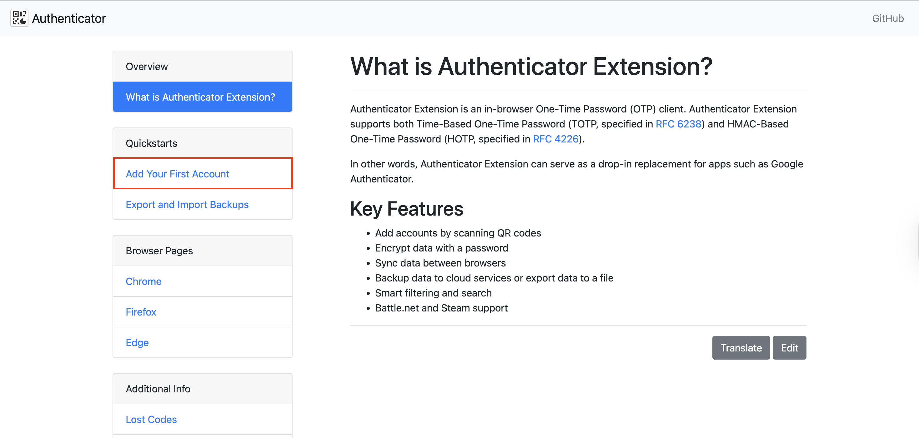 Legge til Authenticator i Google Chrome