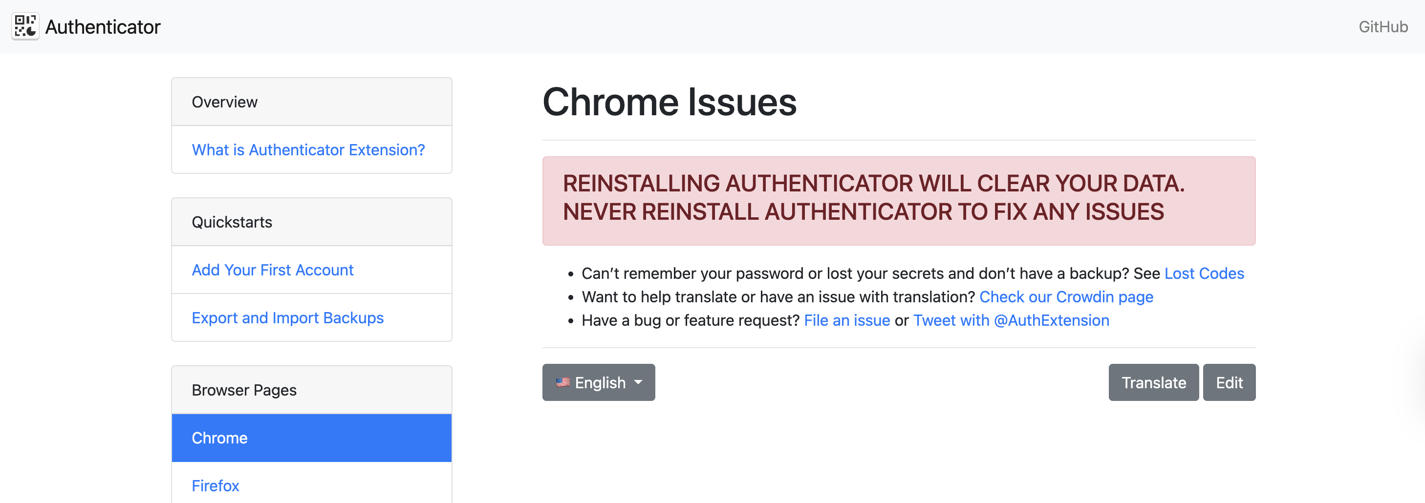 Legge til Authenticator i Google Chrome